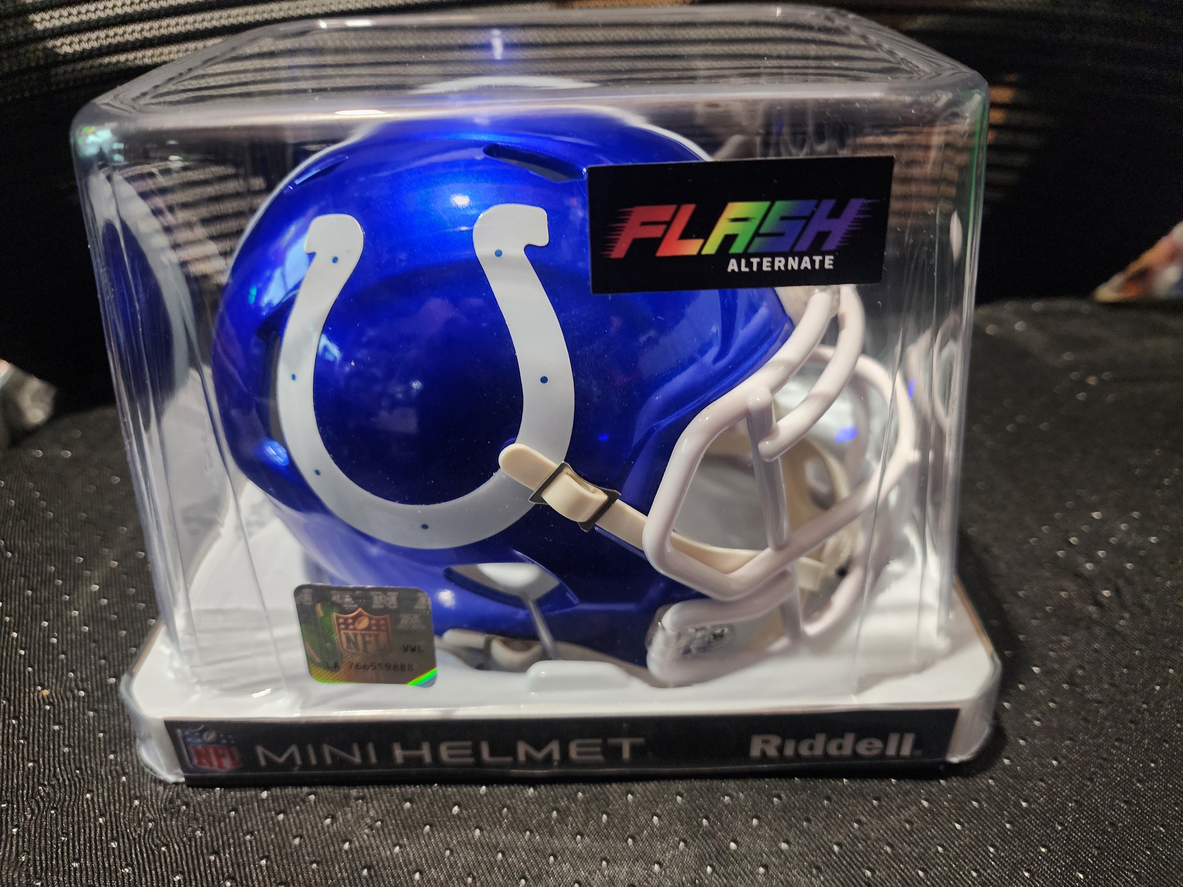 NEW unsigned Colts FLASH Specialty mini helmet – Breaking The Plane